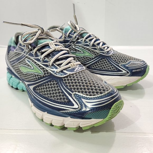 Brooks | Shoes | Brooks Ghost 5 Mogo Dna Sea Green Running Sneakers ...